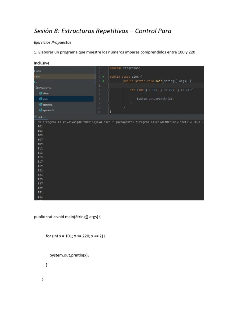 Sesión 8 | PDF | Java (lenguaje de programación) | Ingeniería de software