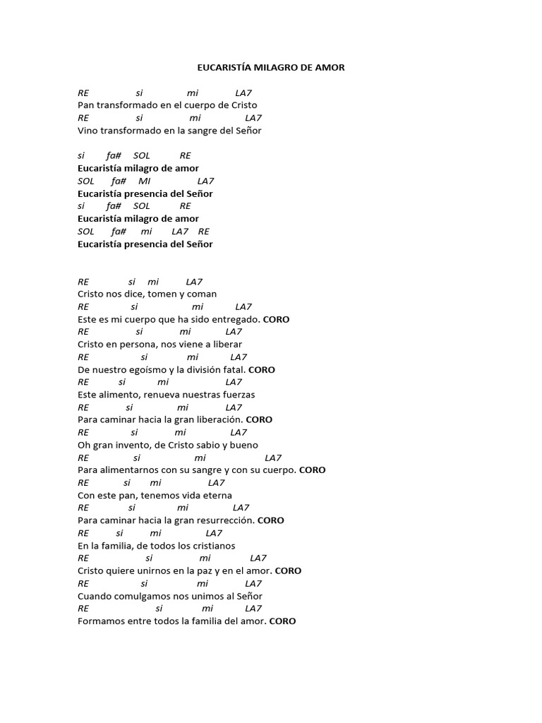 Eucaristía Milagro De Amor Pdf