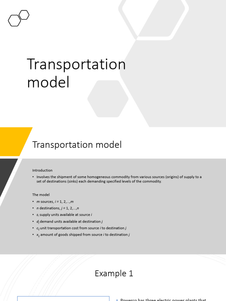 7 Transportation Model | PDF | Equations | Business Process