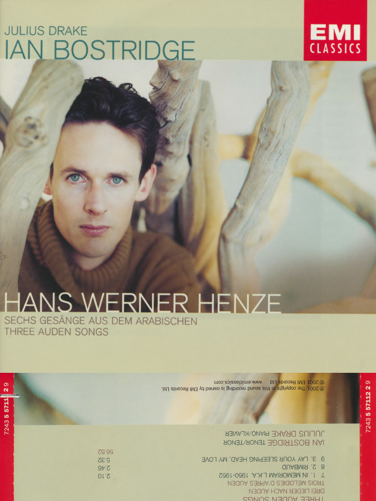 CD Sechs Gesnge Aus Dem Arabischen Three Aud Hans Werner Henze Ian Bostridge Julius Dra (5389) | PDF