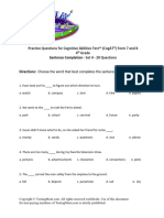 Cogat 2nd Grade Practice Test | PDF