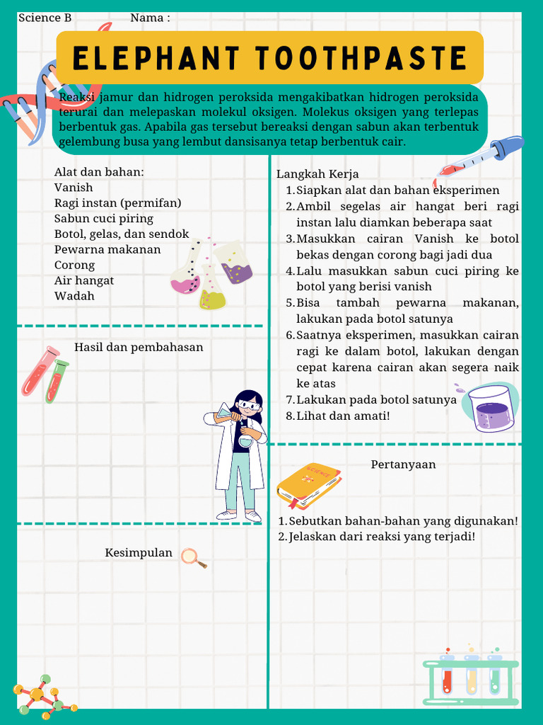 Science B Elephant Toothpaste | PDF