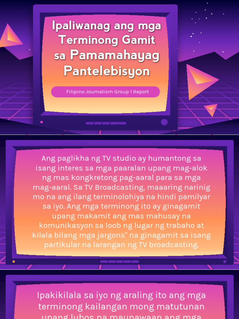 Group 1 Filipino Journalism Report | PDF