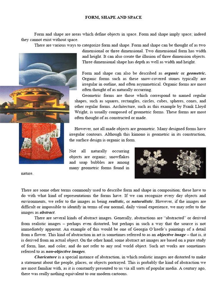 Form, Shape, Space | PDF | Shape | Composition (Visual Arts)
