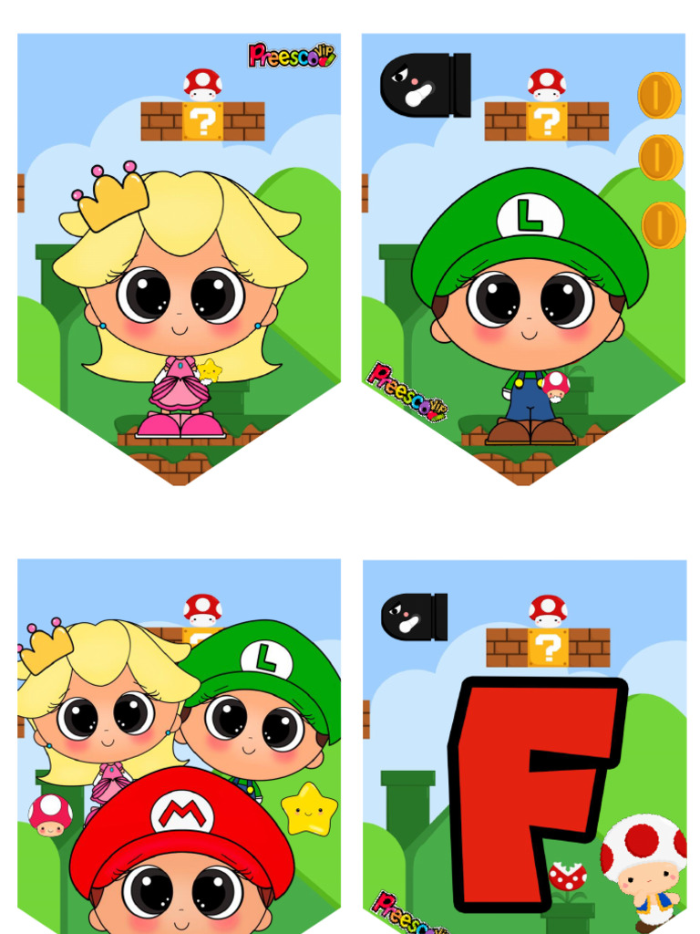 Banner Feliz Dia Del Niño Mario Bros | PDF