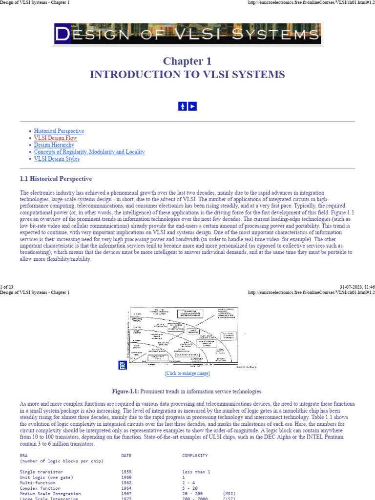 Design Of Vlsi Systems Chapter 1 1 Pdf Integrated Circuit Semiconductor Device Fabrication