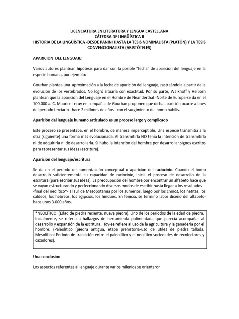 HIST L Panini T. Nom Conv Samuel E. | PDF | Comunicación humana | Gramática