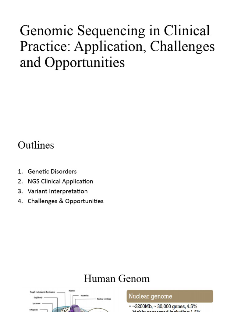 Genomic Sequencing In Clinical Practice Pdf Single Nucleotide