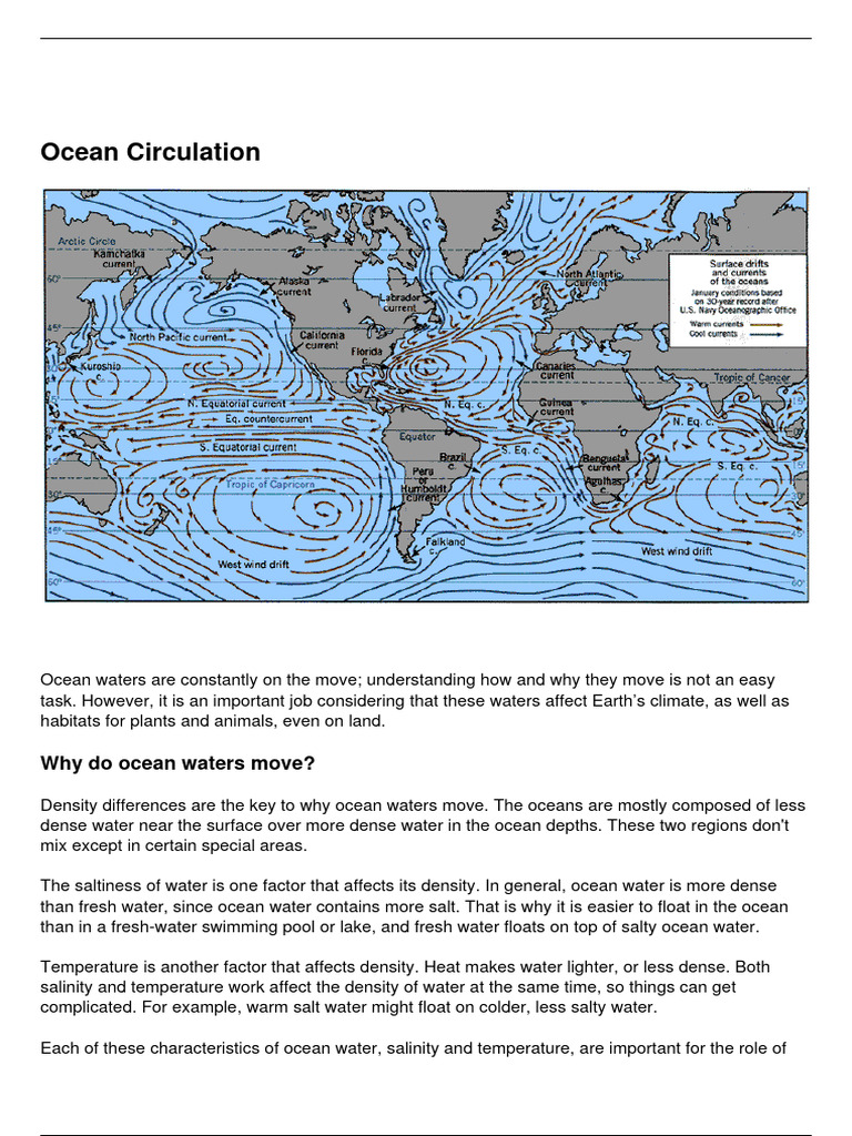 Ocean Circulation | PDF | Oceans | Atmospheric Circulation