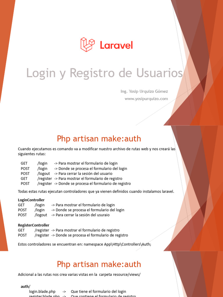Implementación Auth en Laravel 6 | PDF | Php | Archivo de computadora