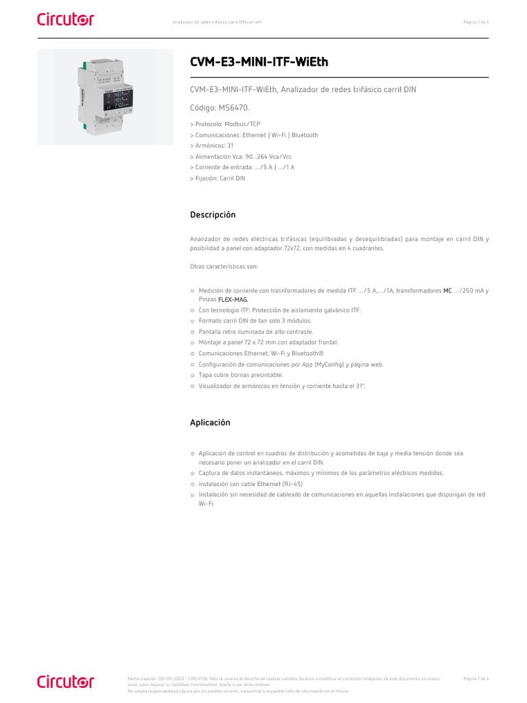 MD22 CVM-E3-MINI-WiEth M56470 ES | PDF | Wifi | Bluetooth