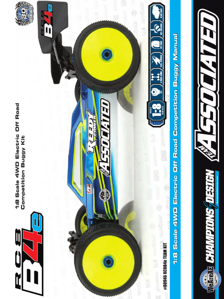 RC8B4e Manual 9 13 2022 | PDF | Steering | Manufactured Goods