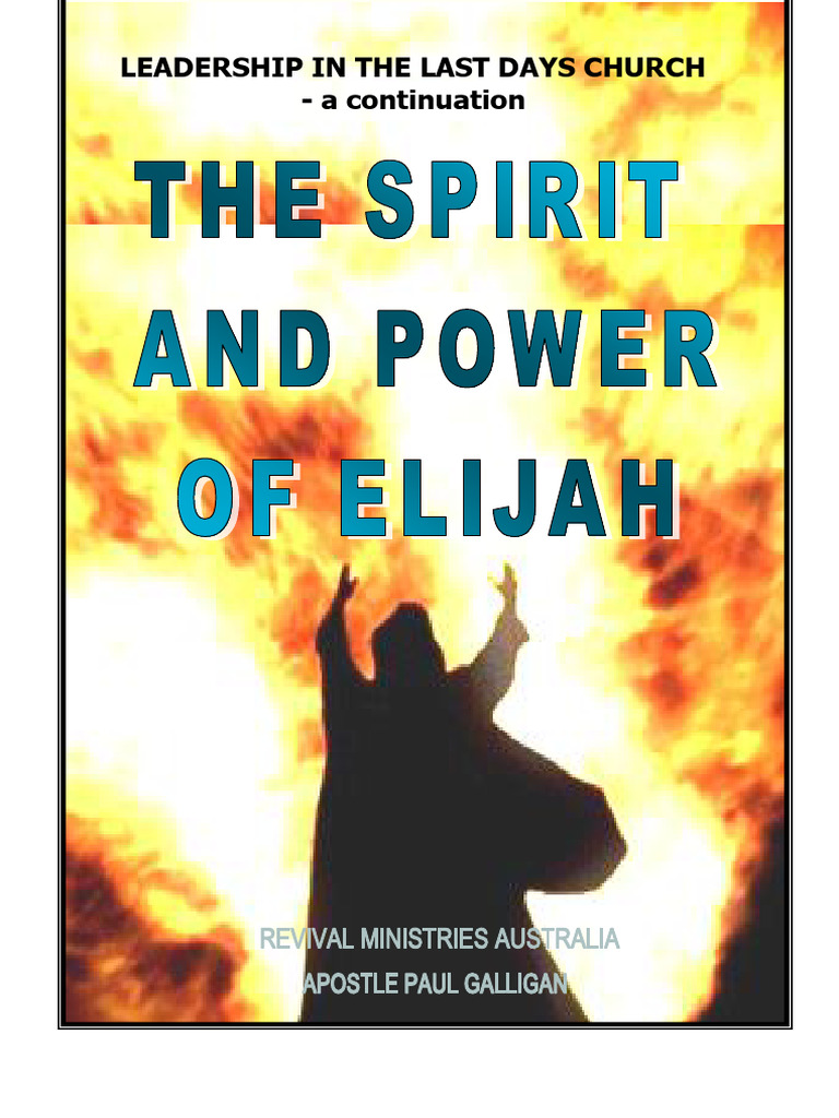 The Spirit and Power of Elijah 2014 | PDF