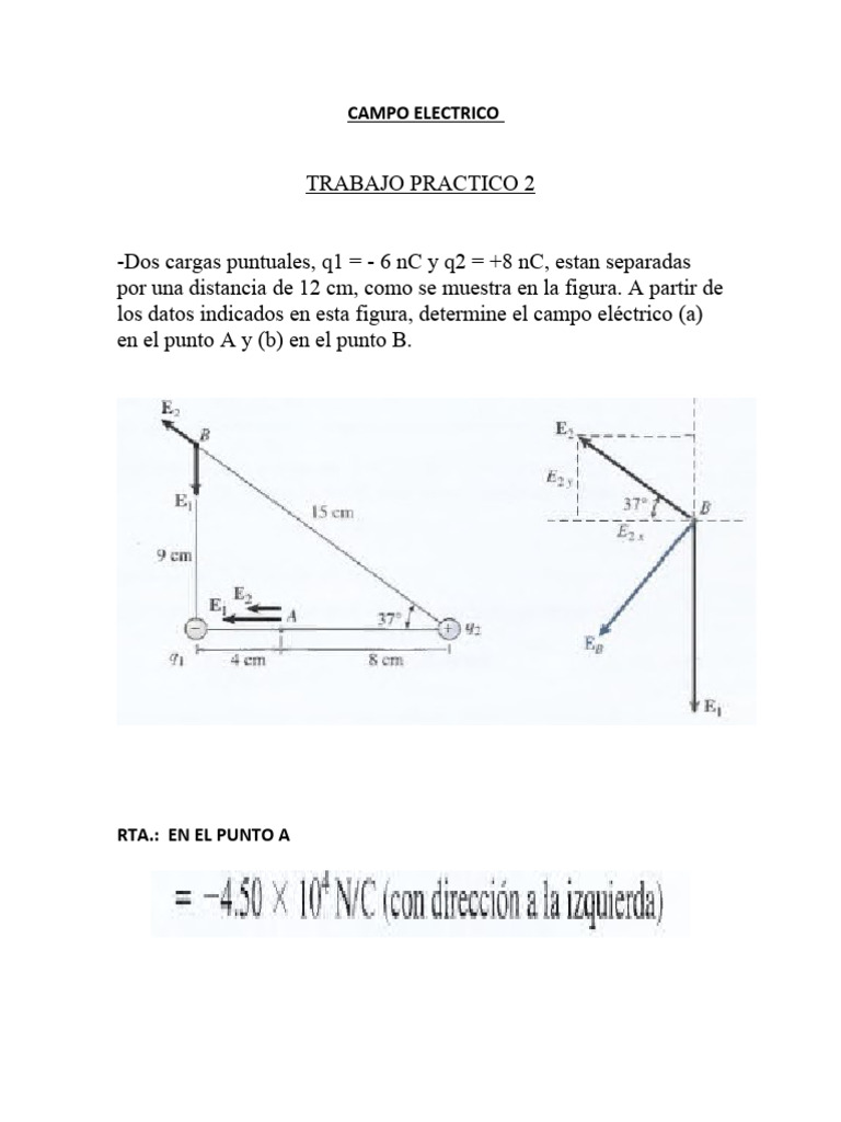 Fisica Electrica Campo Electrico | PDF