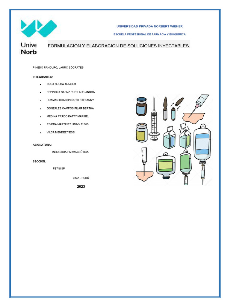 Informe 11 de Industria - Inyectables-2 | PDF | Esterilización (Microbiología)