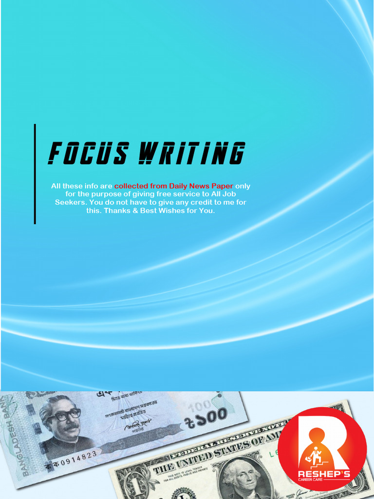 Special Focus Writing On Dollar | PDF