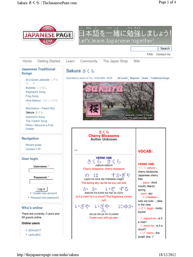Sakura | PDF | Spring (Season) | Japan