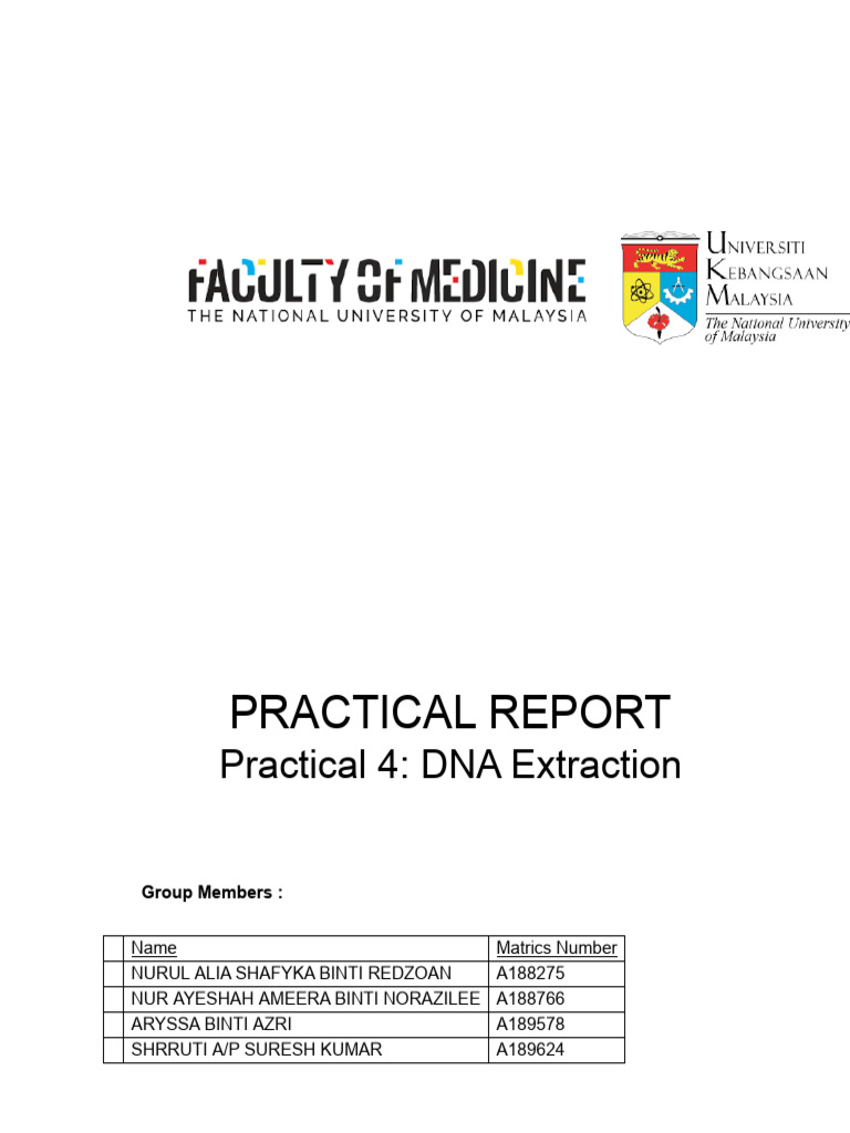 Practical 4 | PDF | Dna | Solubility