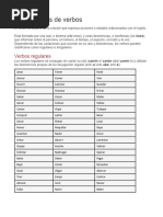 20 Verbos Que Terminan en Ar | PDF