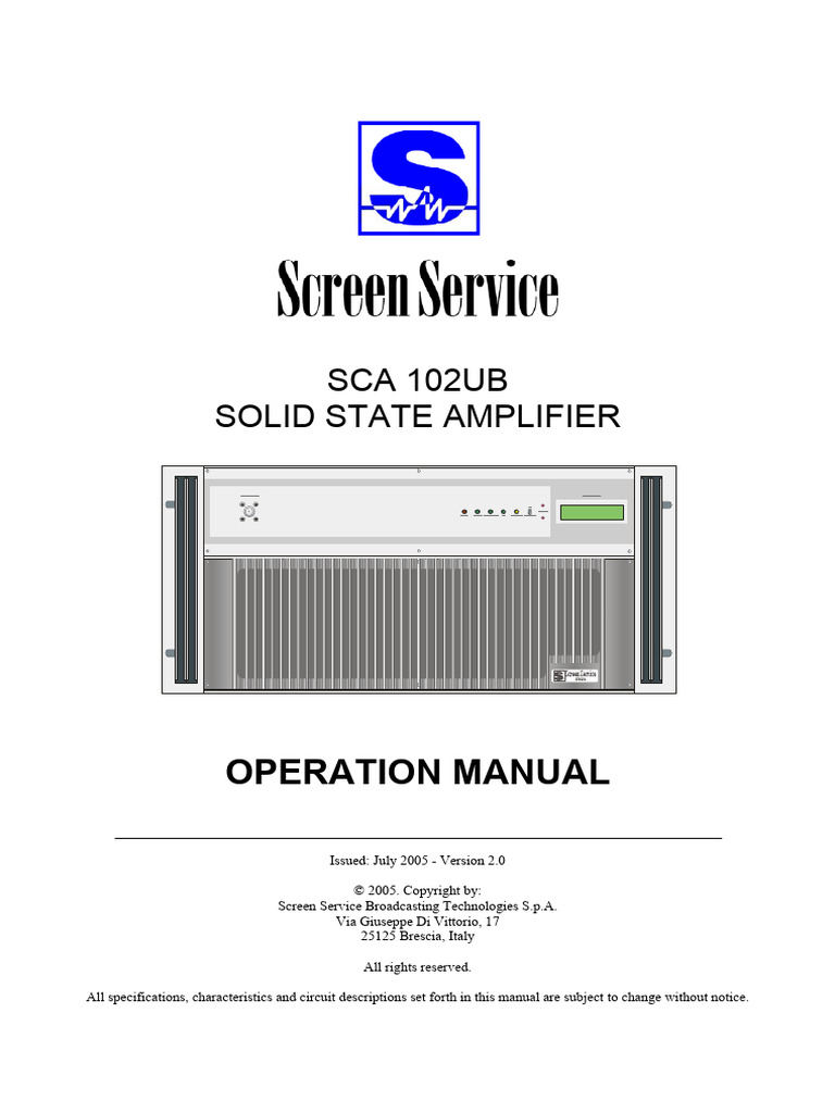 SCA 102UB v2.0 | PDF | Amplifier | Printed Circuit Board