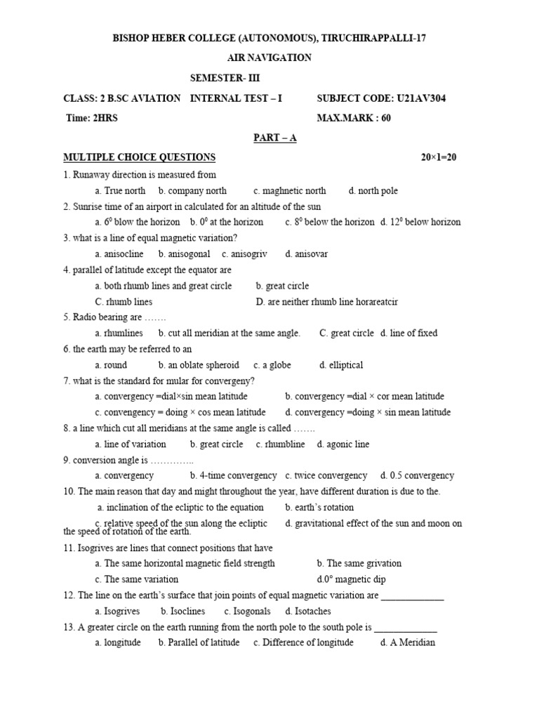 Air Navigation Ii Year | PDF | Latitude | Compass