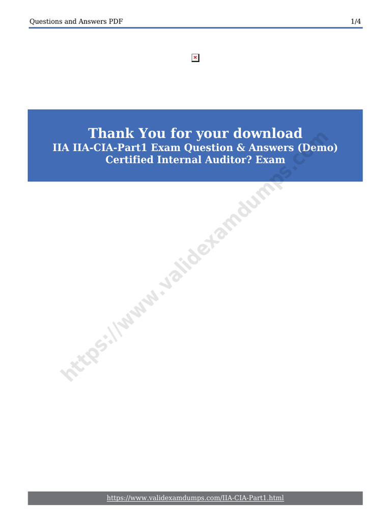 IIA-CIA-Part1 Exam Q&A PDF | PDF | Internal Audit | Audit