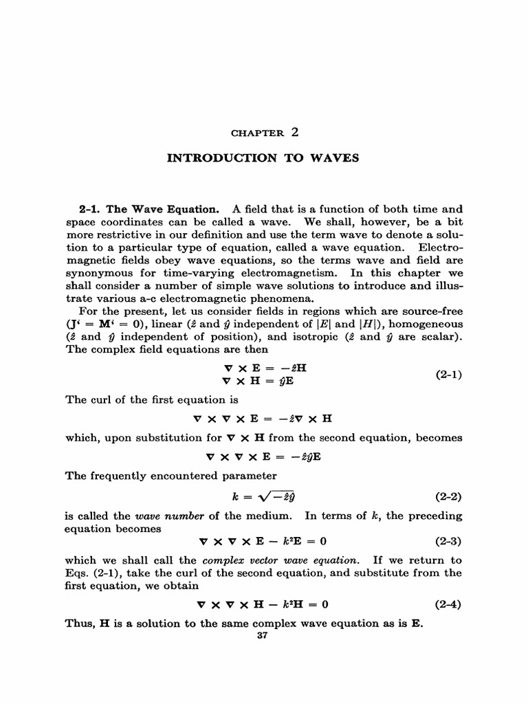 Electromagnetic Wave Basics | PDF | Waves | Wave Equation