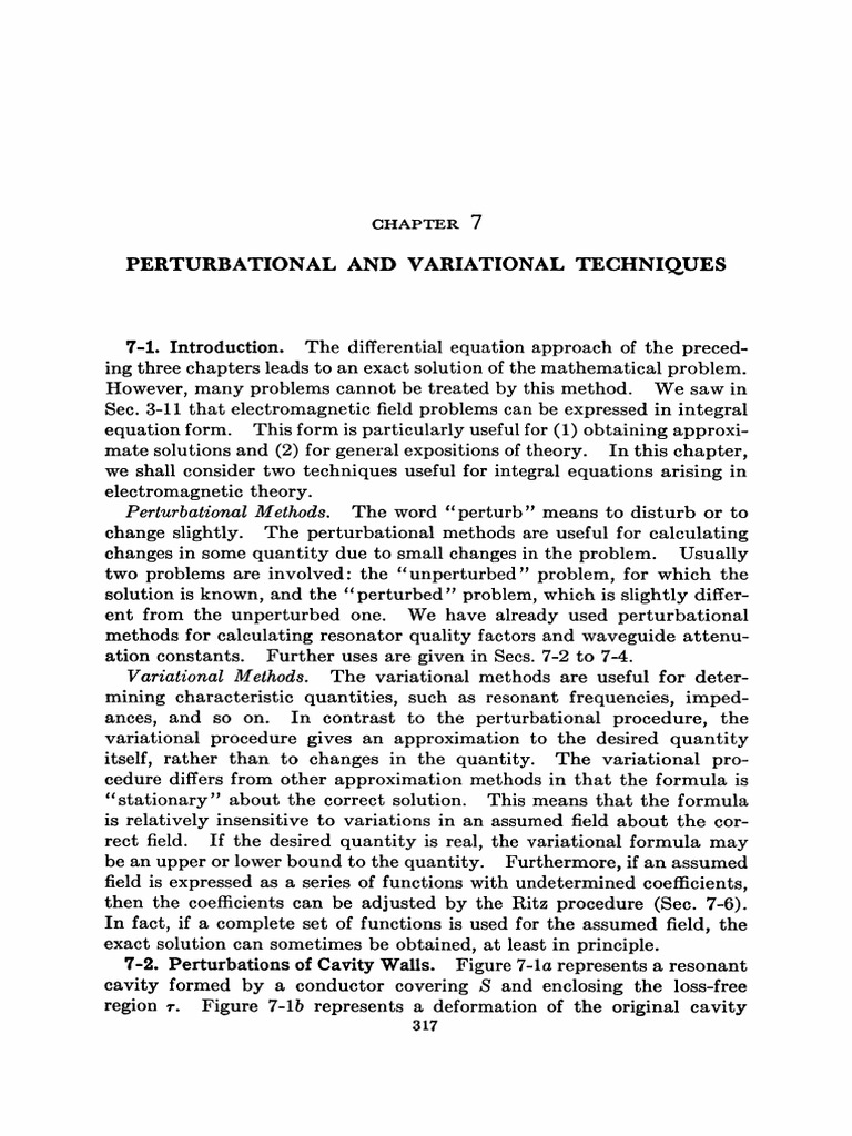 Perturbational and Variational Techniques | PDF | Waveguide | Perturbation Theory (Quantum ...