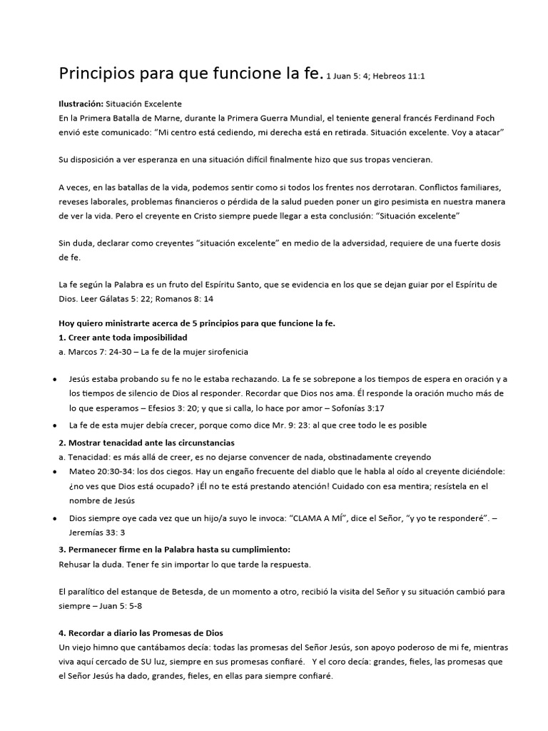 Principios para activar la fe | PDF | Jesús
