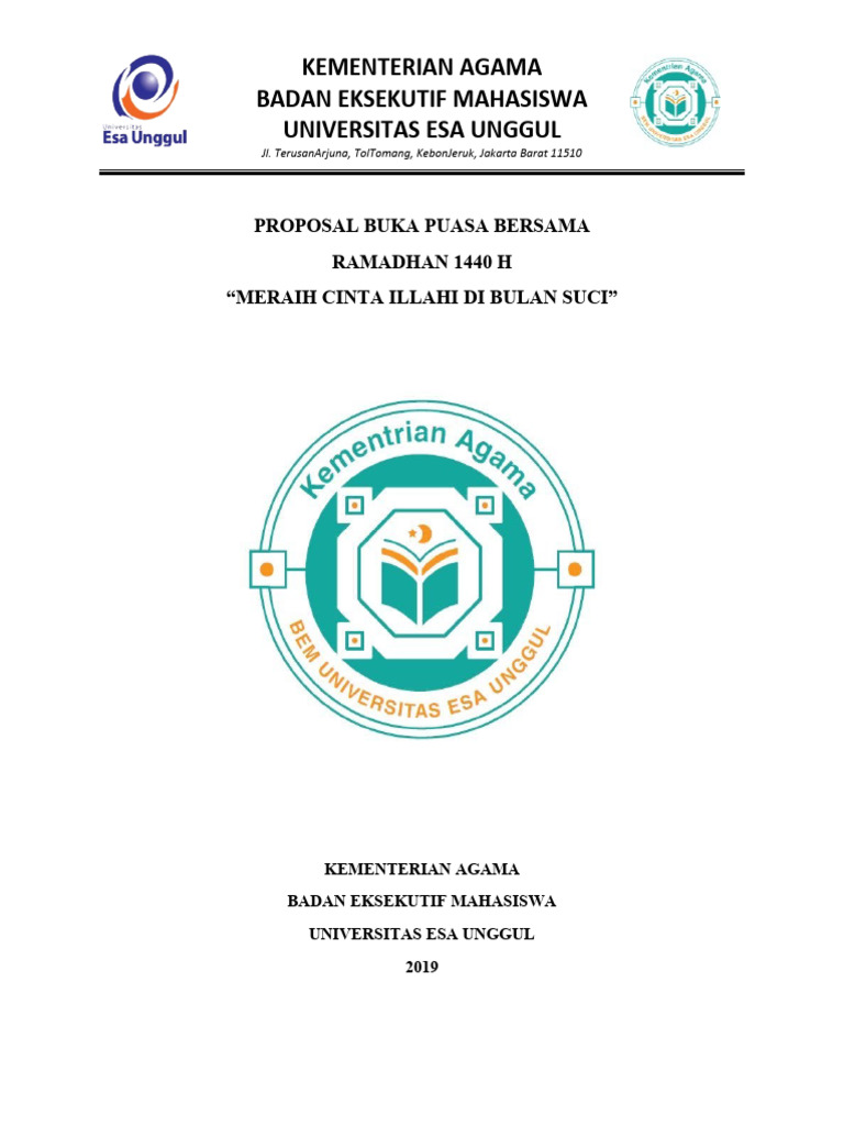 Proposal Buka Puasa Bersama Ramadhan 1440 H | PDF