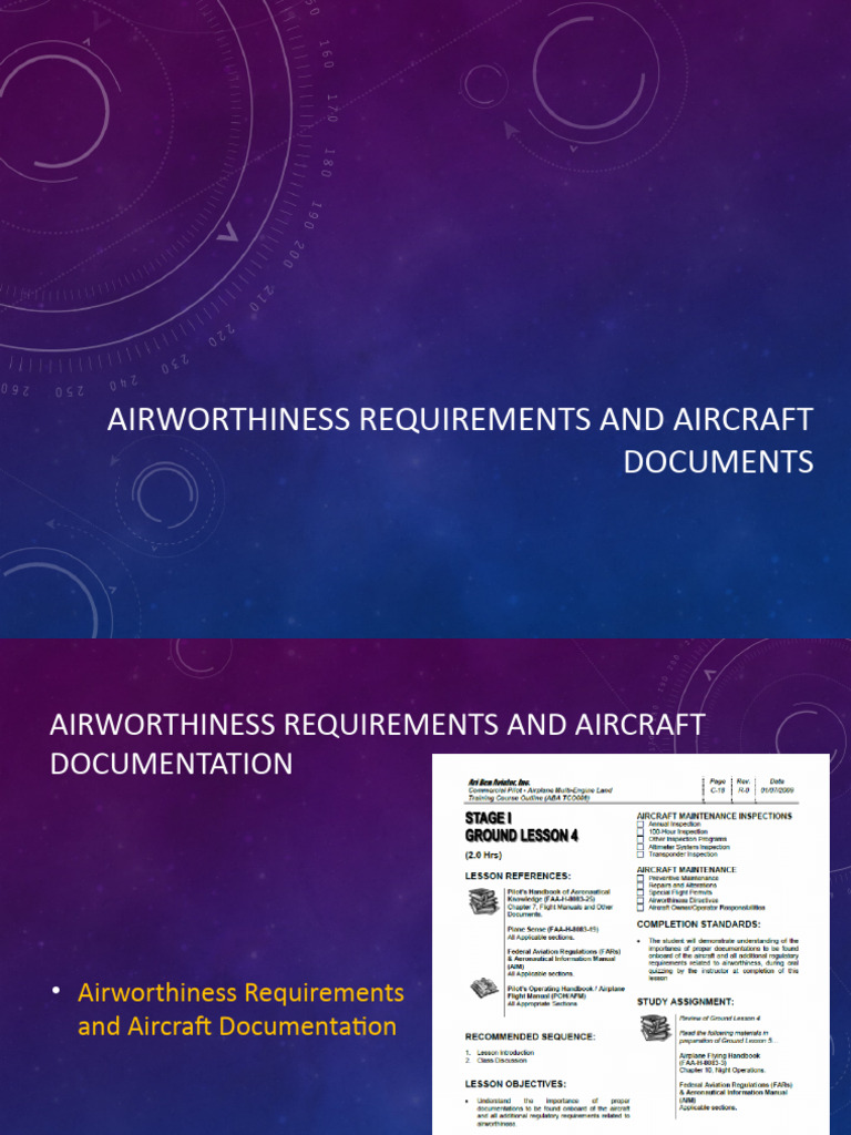 Required Aircraft Documents and Standards | PDF | Aircraft | Federal ...