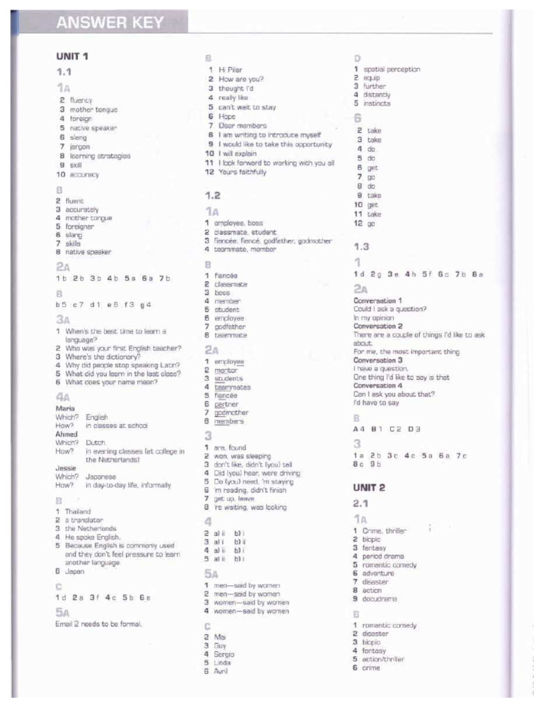 PDF American Speakout Intermediate Workbook Answer Keypdf Compress | PDF