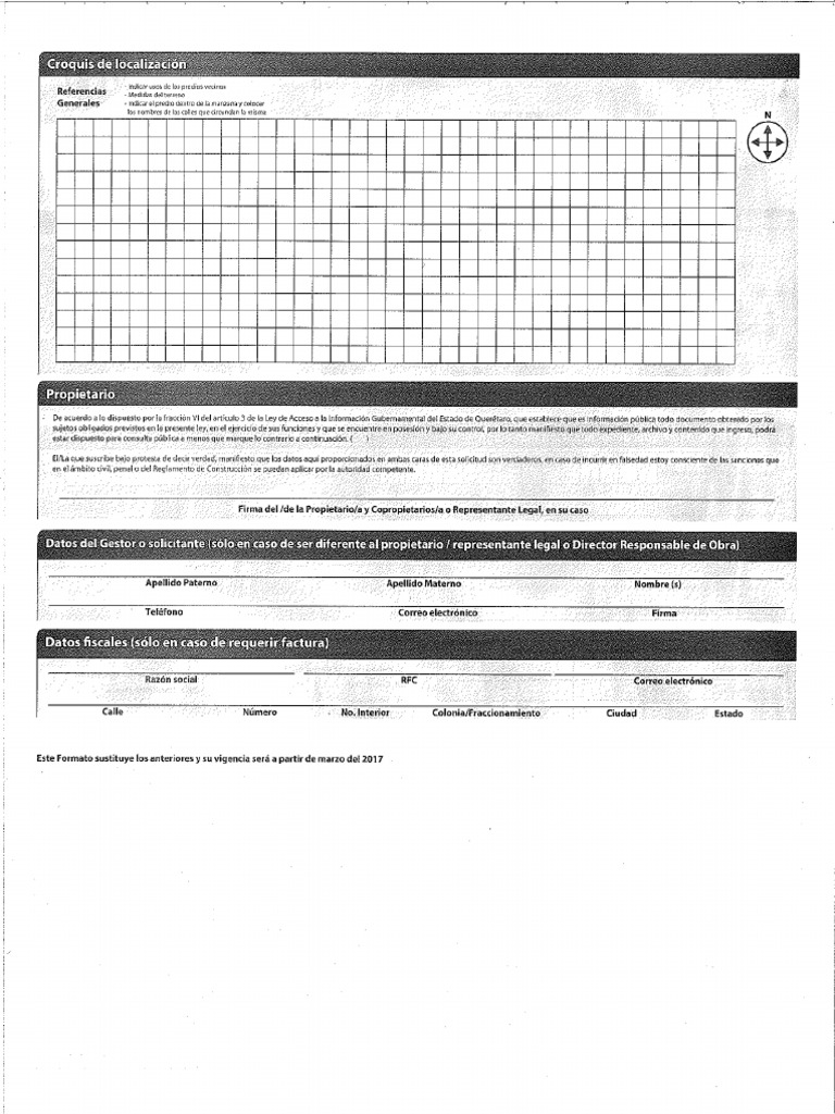 Solicitud Obra Menor (Reverso) | PDF
