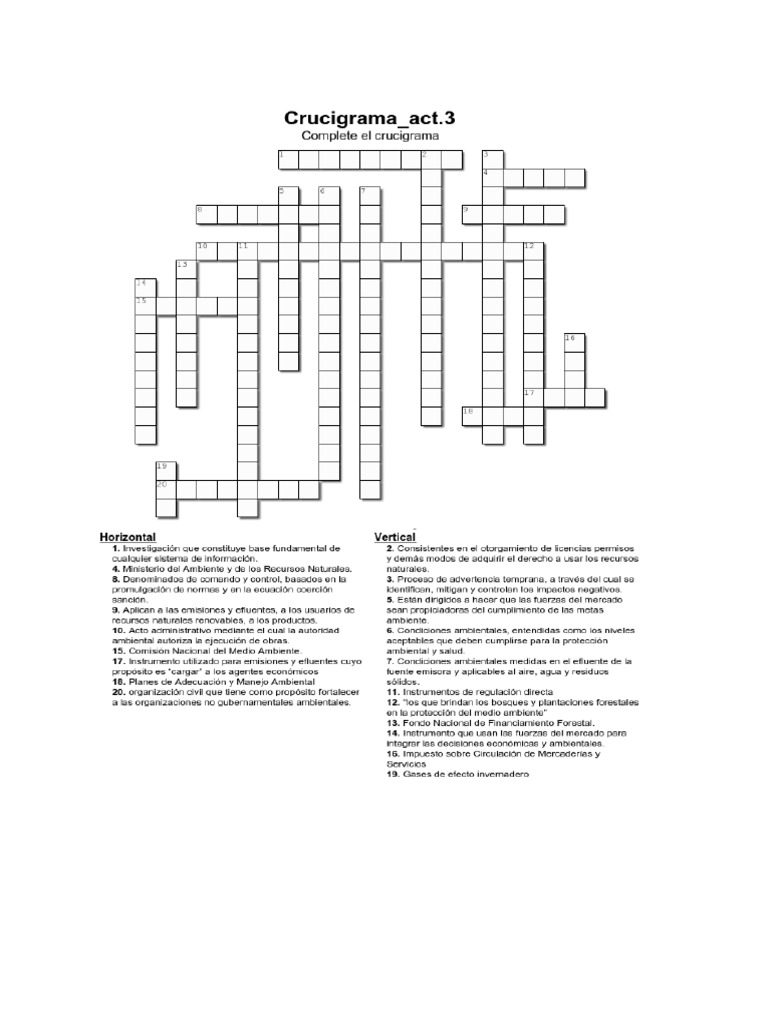 Crucigrama Final | PDF Crucigrama Final | PDF