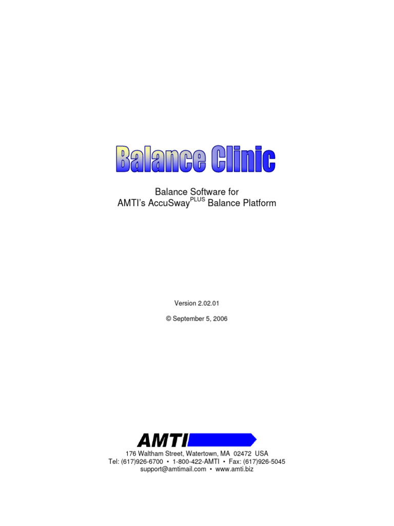 BalanceClinic 2.02.01 Manual | PDF | Button (Computing) | Window (Computing)