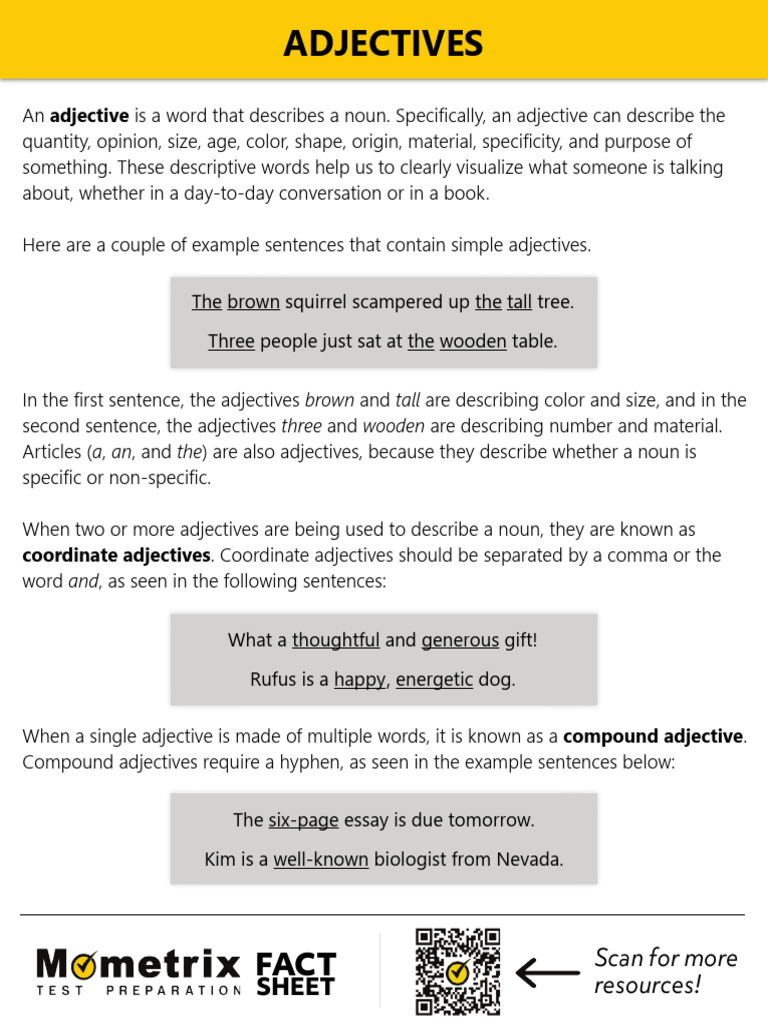 Adjectives | Download Free PDF | Adjective | Human Communication