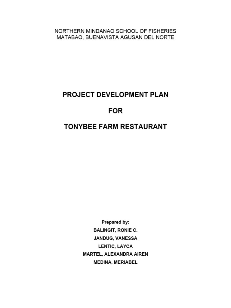 Development Plan | PDF | Goal | Restaurants
