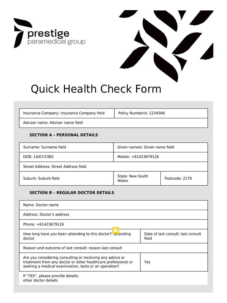 Given Name Field Surname Field 1234566 Db Comments V1 Pdf Question Paramedic