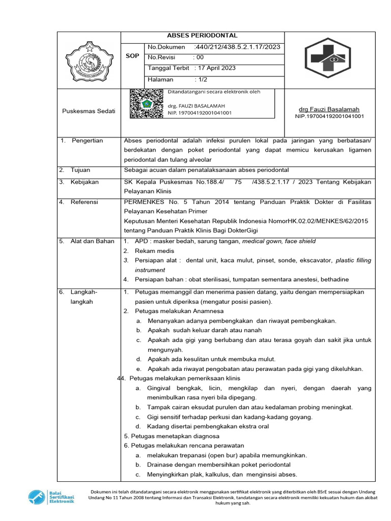 Abses Periodontal | PDF