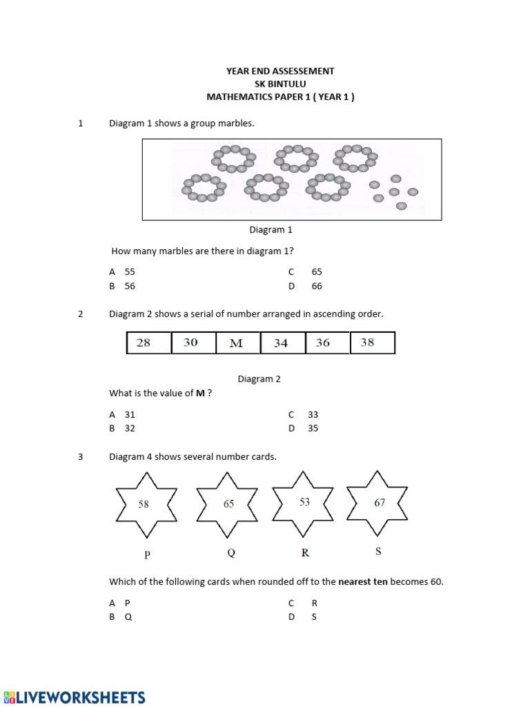 MT DLP Y1 Exam Paper Eg | PDF