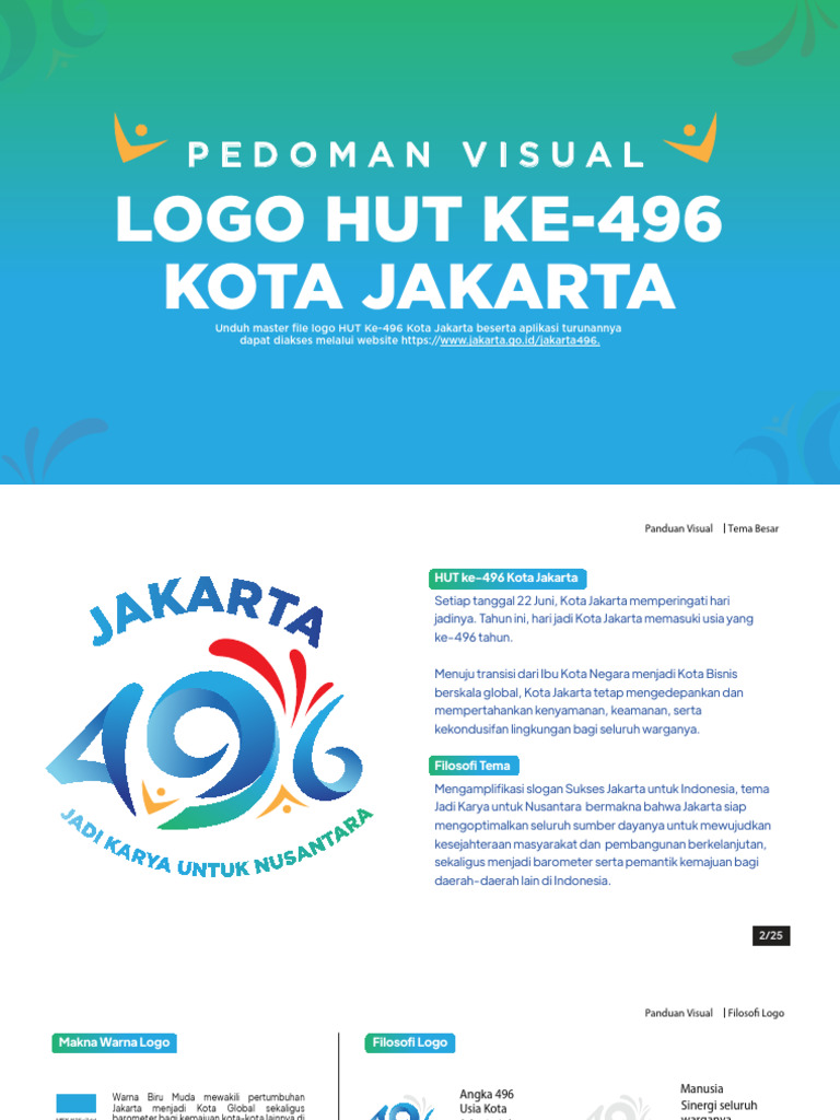 Pedoman Visual HUT Ke-496 Kota Jakarta | PDF