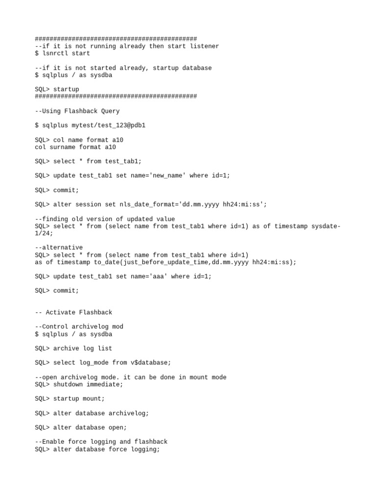 6 2 Flashback Database and Restore Points | PDF | Computer Data ...