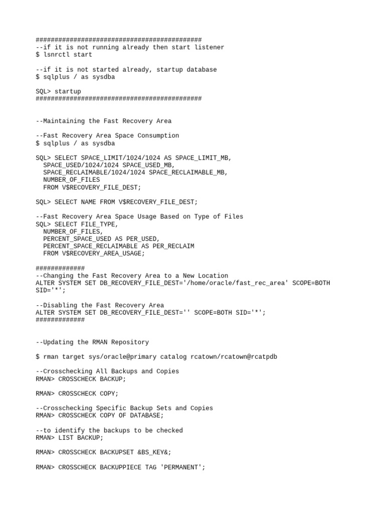 9 2 Maintaining Rman Backups And Repository Records Pdf Backup Computer File