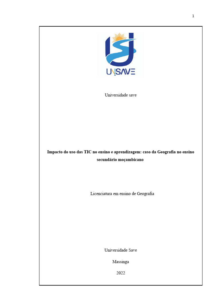 Impacto das TIC no Ensino de Geografia | PDF | Tecnologia da Informação ...