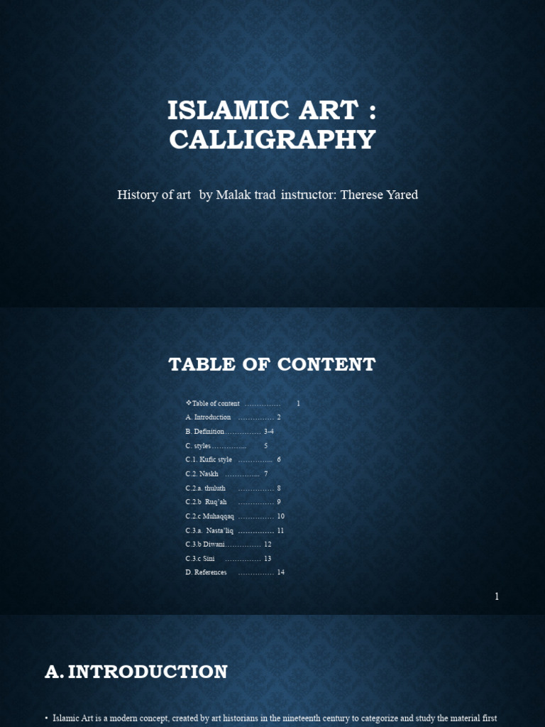 Islamic Art | PDF | Writing | Calligraphy