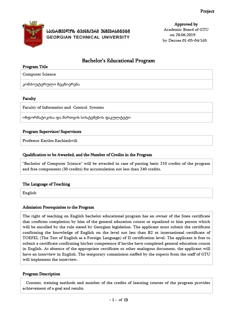 Bachelors Program-Computer Science (Project) | PDF | Data | Databases