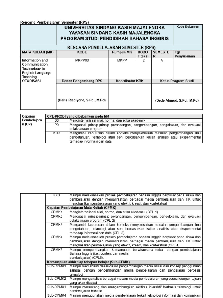 RPS ICT in Language Teaching - Ok | PDF