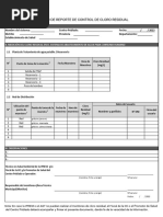 9 Formato Monitoreo Cloro Residual | PDF | Red de abastecimiento de agua | Agua potable