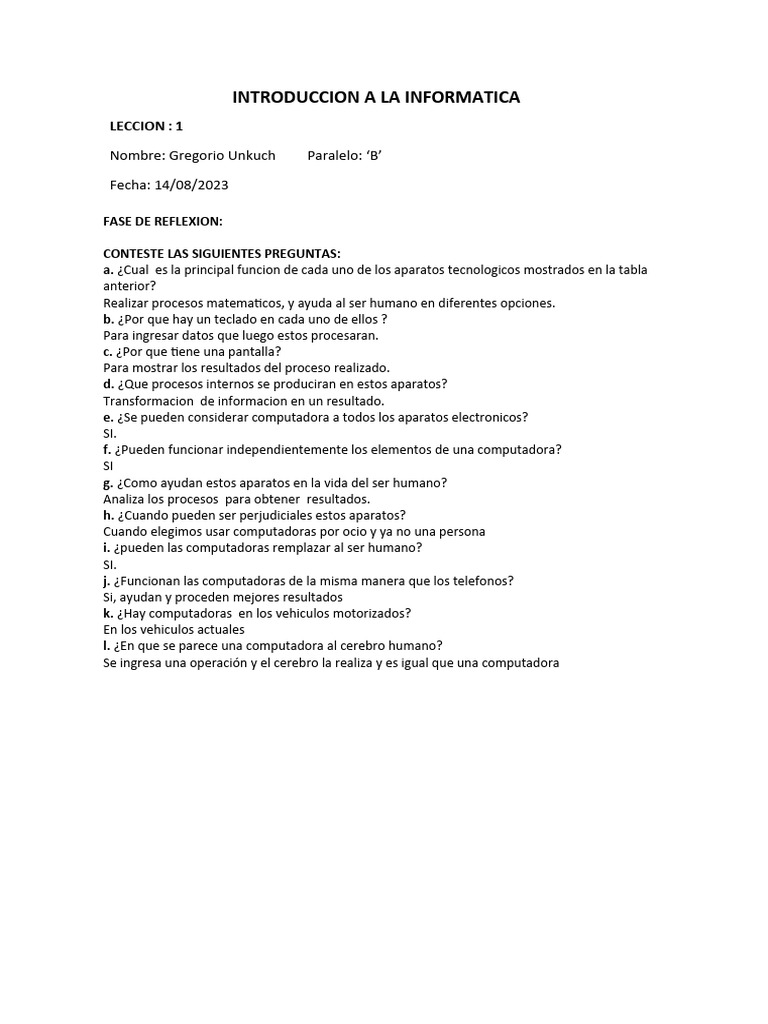 Introduccion A La Informatica | PDF