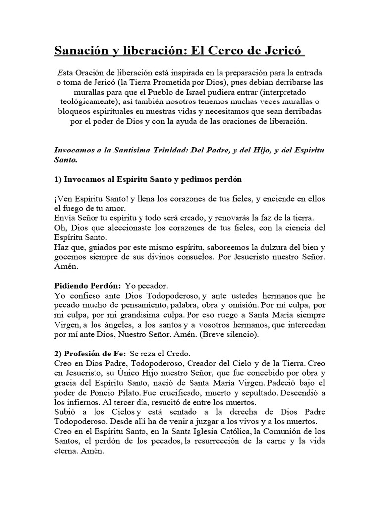 Oración del Cerco de Jericó Completo | PDF | María, madre de Jesús ...